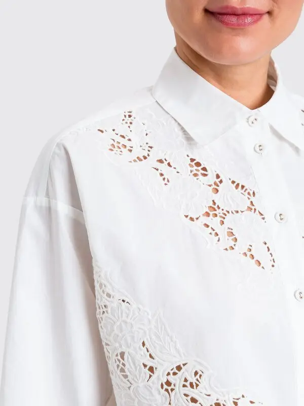 TWINSET Embroidered Cotton Shirt