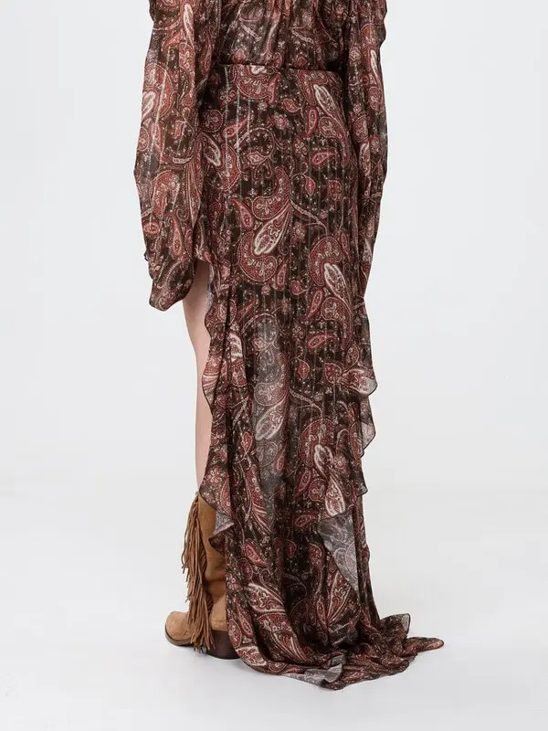 Andamane Asymmetric Silk Blend Skirt