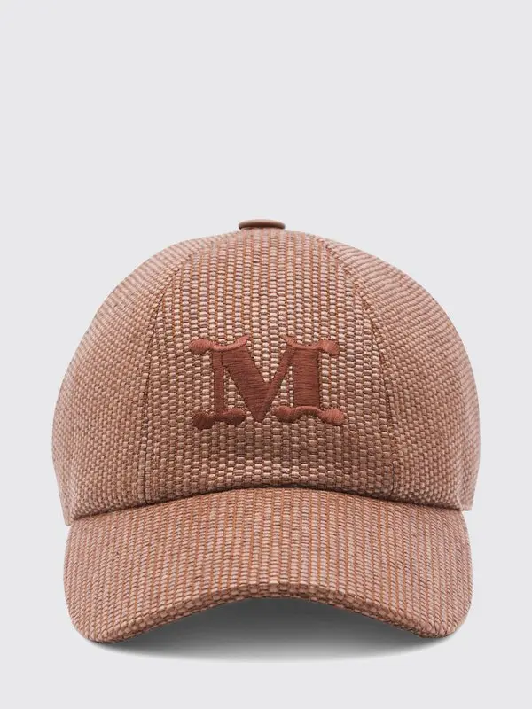 Max Mara Cotton Blend Baseball Cap With Embroidered Logo - Brown