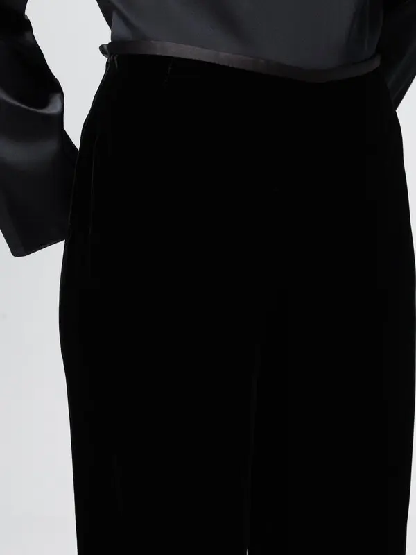 Emporio Armani Velvet Trousers - Black