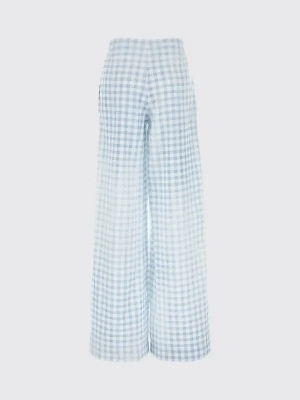 Ermanno Scervino Vichy Pattern Viscose Palazzo Trousers