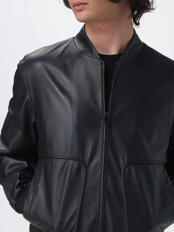 Emporio Armani Leather Bomber Jacket