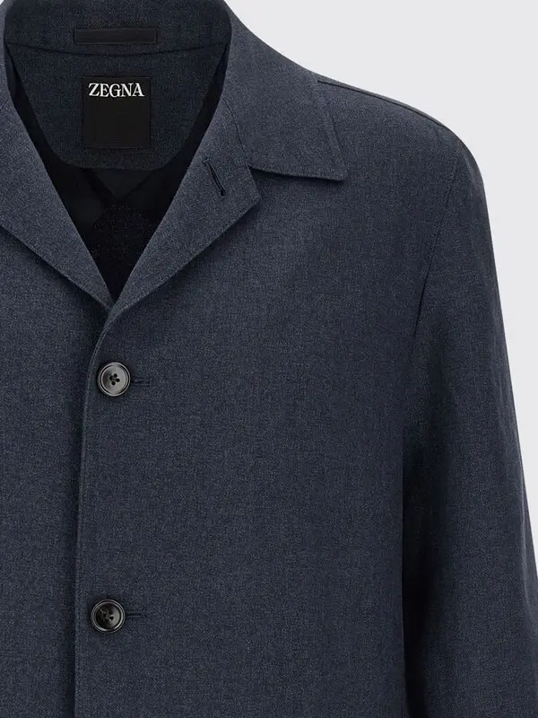 Zegna Single-breasted Linen And Wool Blazer