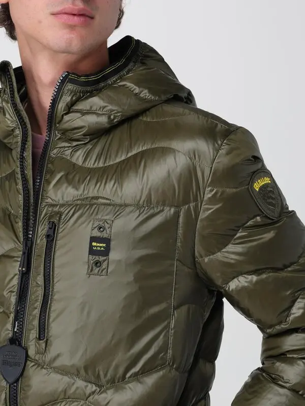 BLAUER. Quilted Hooded Jacket - Green