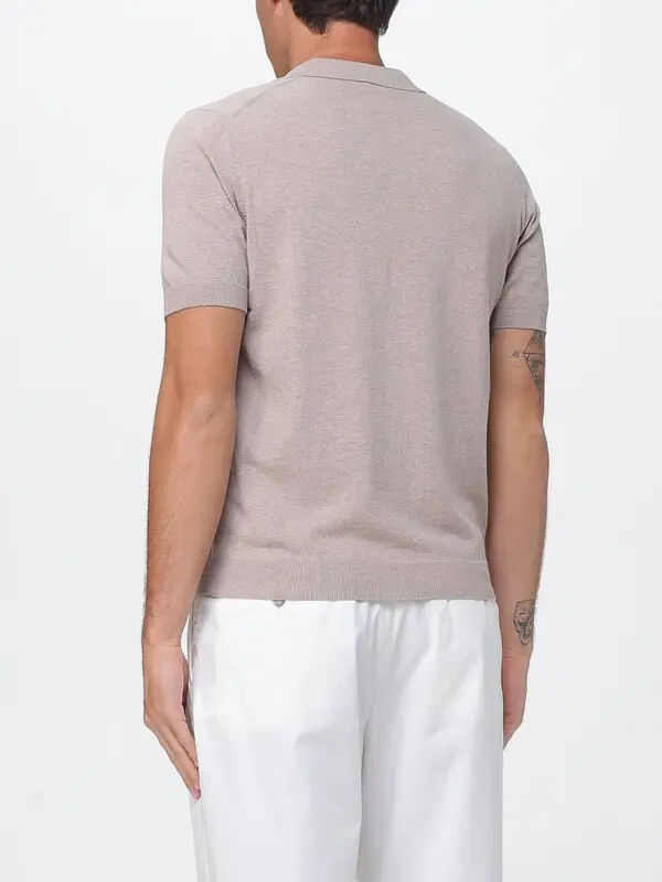 Tagliatore Cotton Knit Polo Shirt - Brown
