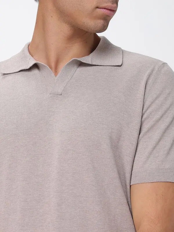 Tagliatore Cotton Knit Polo Shirt - Brown