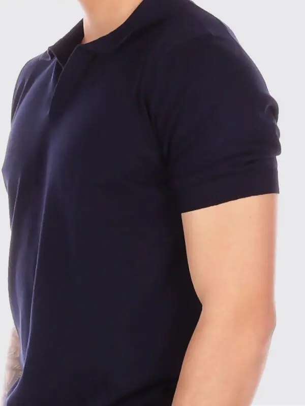 Tagliatore Cotton Knit Polo Shirt - Navy