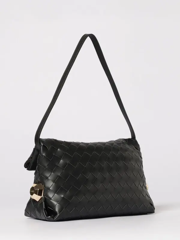 Liu Jo Riccy Bag In Woven Faux Leather - Black