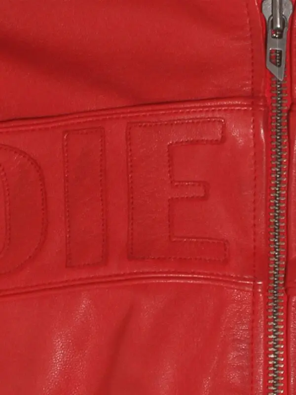 DIESEL® Leather Jacket With Contrasting Panels