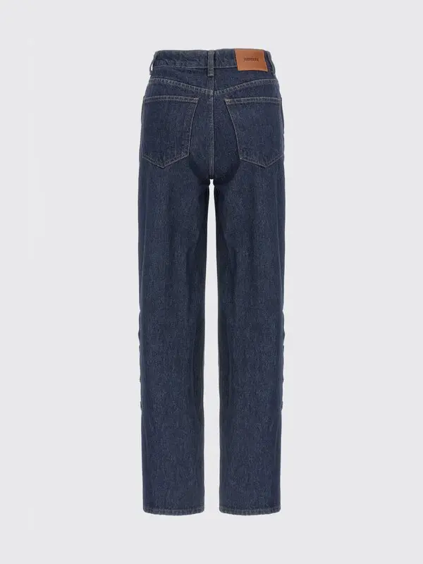 ROTATE BY BIRGER CHRISTENSEN Denim Straight Jeans With Buttons