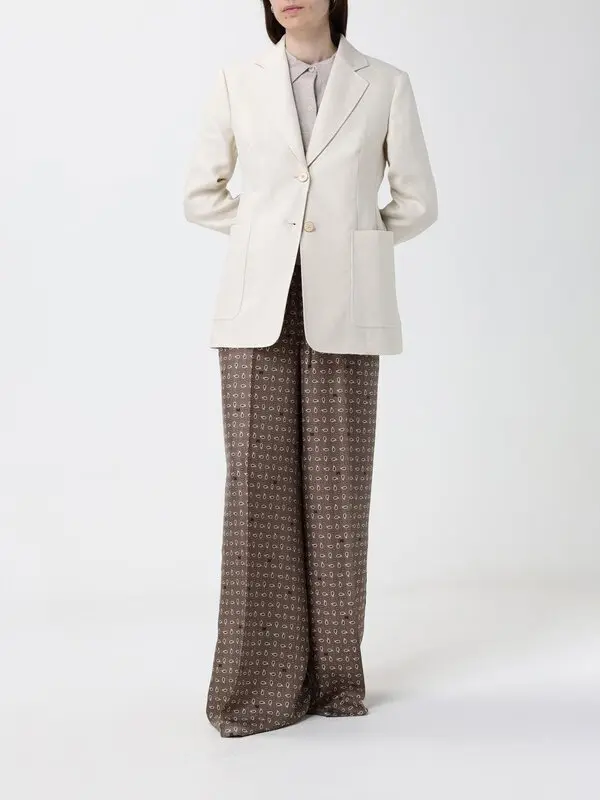 Max Mara Single-breasted Camel Wool Blazer - Natural