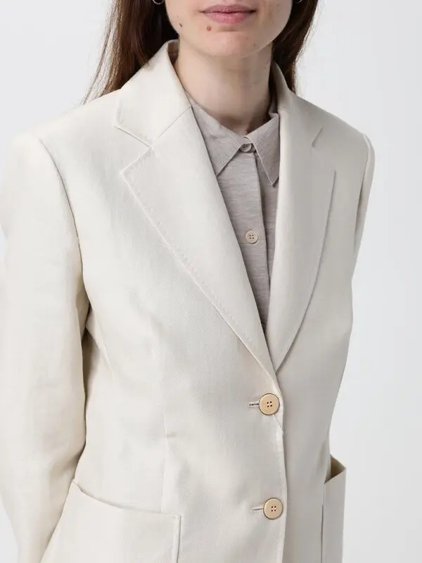 Max Mara Single-breasted Camel Wool Blazer - Natural
