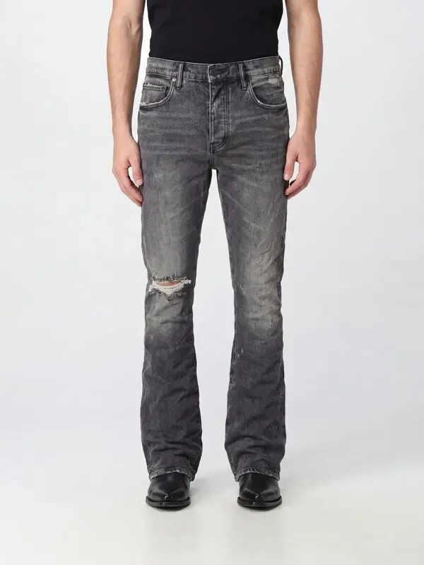 PURPLE BRAND Mid-rise Flared Jeans With Embroidery