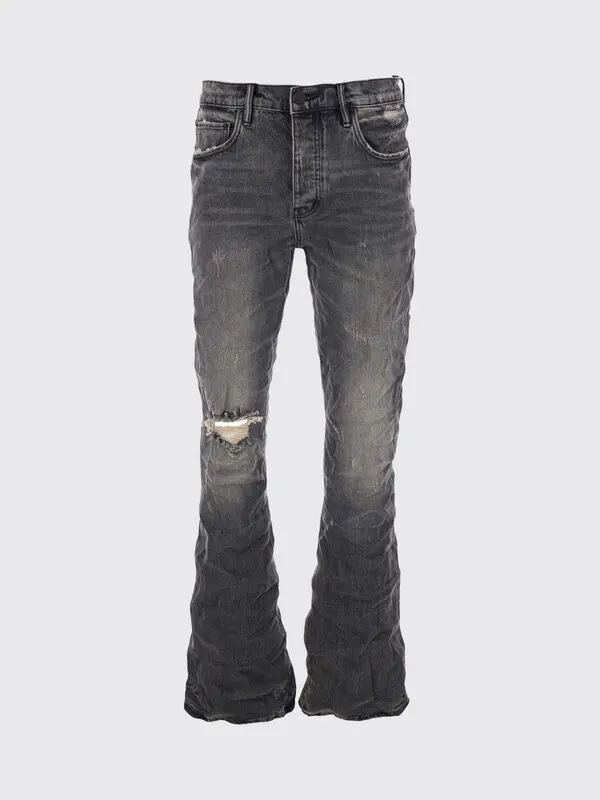 PURPLE BRAND Mid-rise Flared Jeans With Embroidery