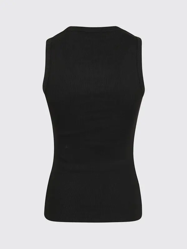 Burberry Slim Fit Cotton Top With Square Neck And Woven Ties