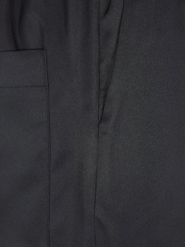 Loulou De Saison Pure Silk Palazzo Trousers - Black