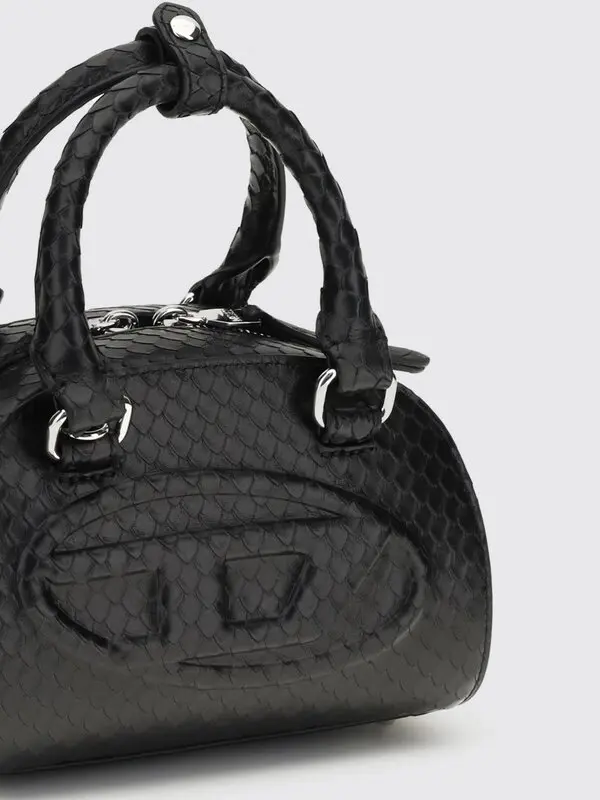 DIESEL® 1dr Dome Print Leather Bag - Black