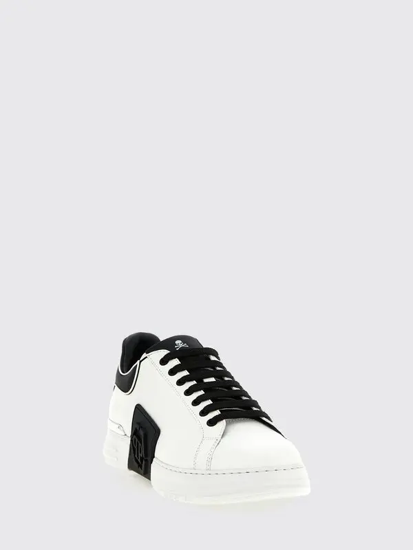 Philipp Plein Phantom Kick® Leather Low Top Sneakers - Black