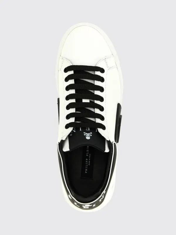 Philipp Plein Phantom Kick® Leather Low Top Sneakers - Black