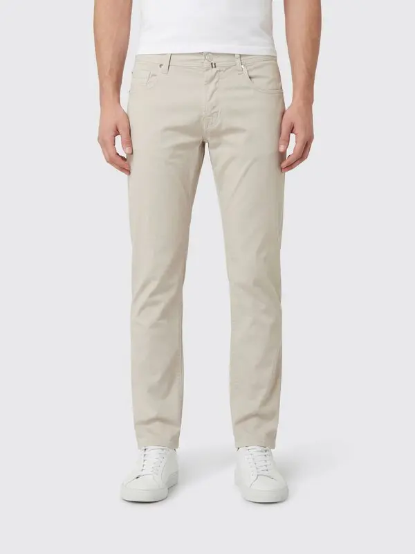 Jacob Cohen Slim Fit Stretch Cotton Trousers - Beige