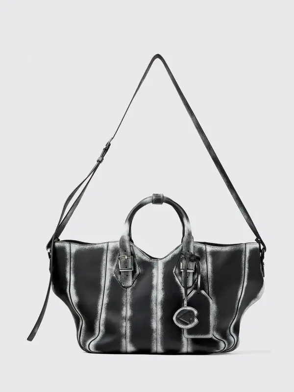 Camper Laukku Striped Leather Handbag