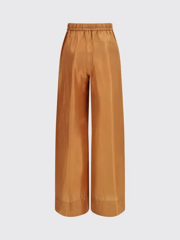 FORTE_FORTE Silk Palazzo Trousers - Brown