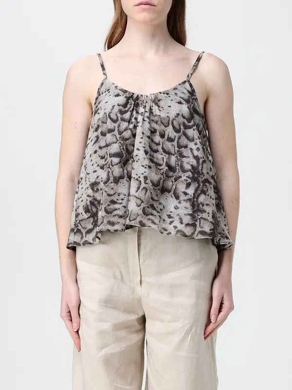 Pinko Viscose Top With Snake Print