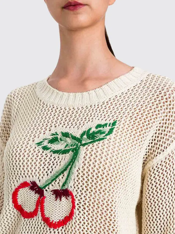 TWINSET Openwork Cotton Knit With Cherries