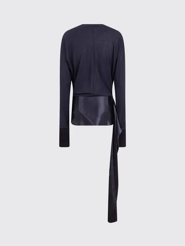 DARKPARK Long Sleeve Top With Satin Detail
