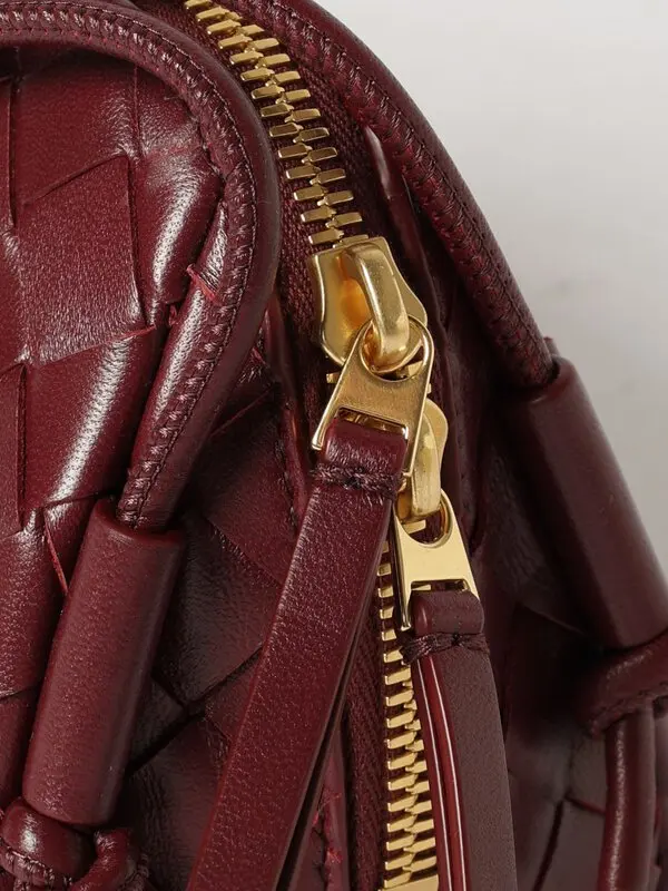 Bottega Veneta Intrecciato Leather Knotted Mini Crossbody Bag - Red