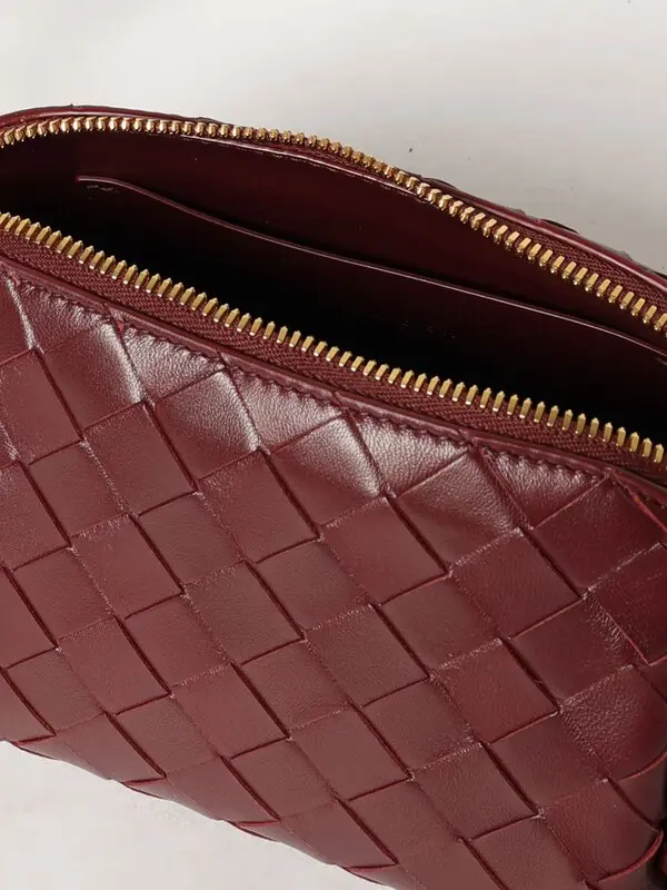 Bottega Veneta Intrecciato Leather Knotted Mini Crossbody Bag - Red