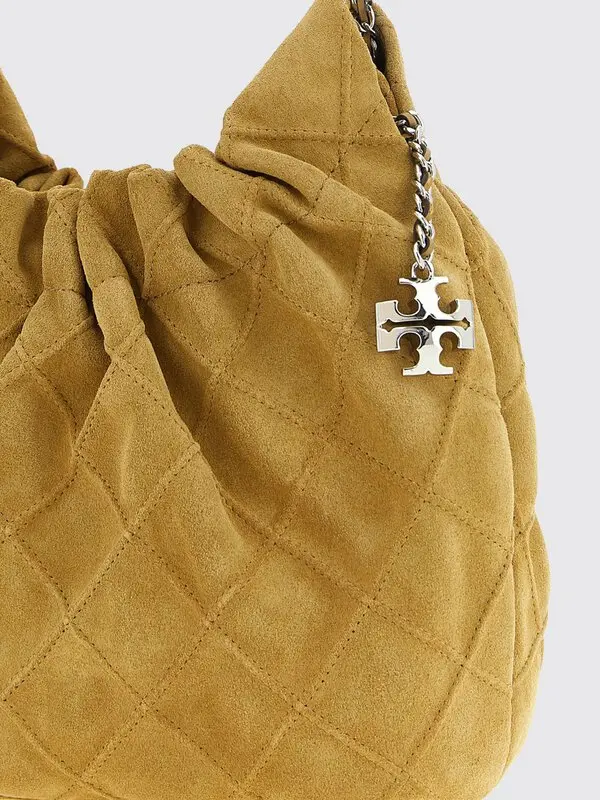 Tory Burch Fleming Quilted Calfskin Leather Mini Bag With Double T Logo
