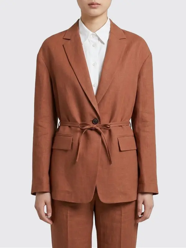 Brunello Cucinelli Single-breasted Viscose Blazer - Red