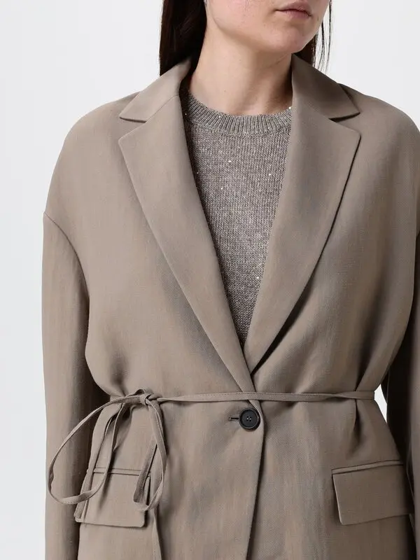 Brunello Cucinelli Viscose Blazer - Sand