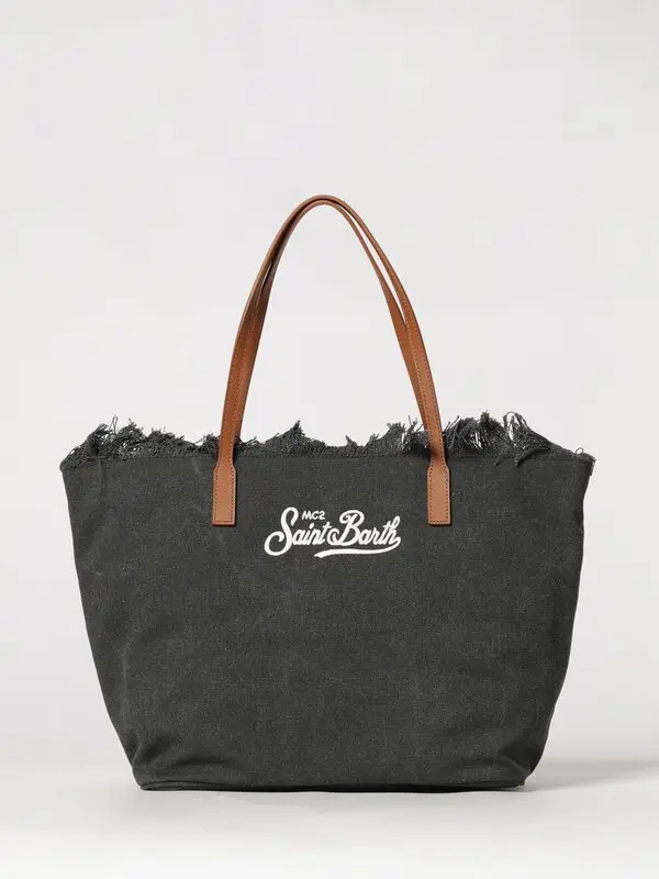 MC2 SAINT BARTH Cotton Blend Tote Bag - Black