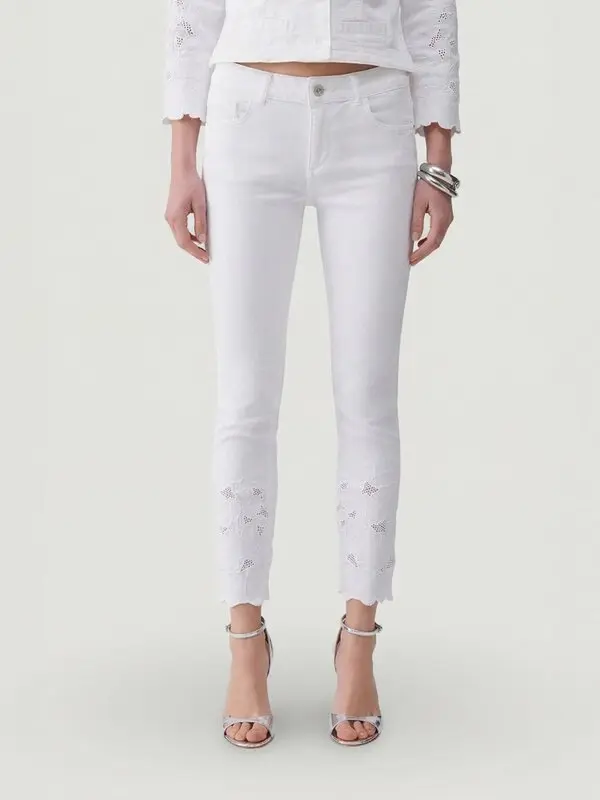 Liu Jo Slim Fit Cotton Denim Jeans - White