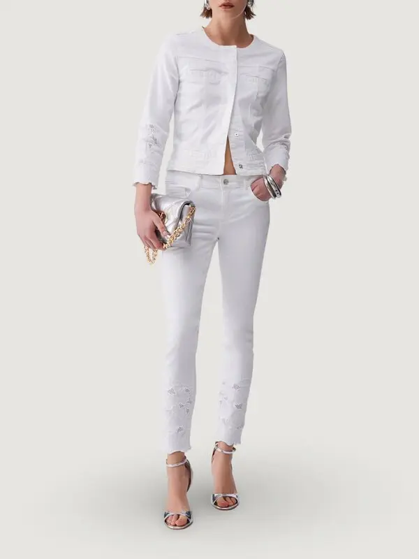 Liu Jo Slim Fit Cotton Denim Jeans - White