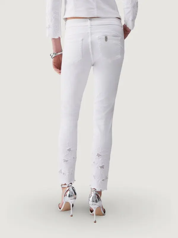 Liu Jo Slim Fit Cotton Denim Jeans - White