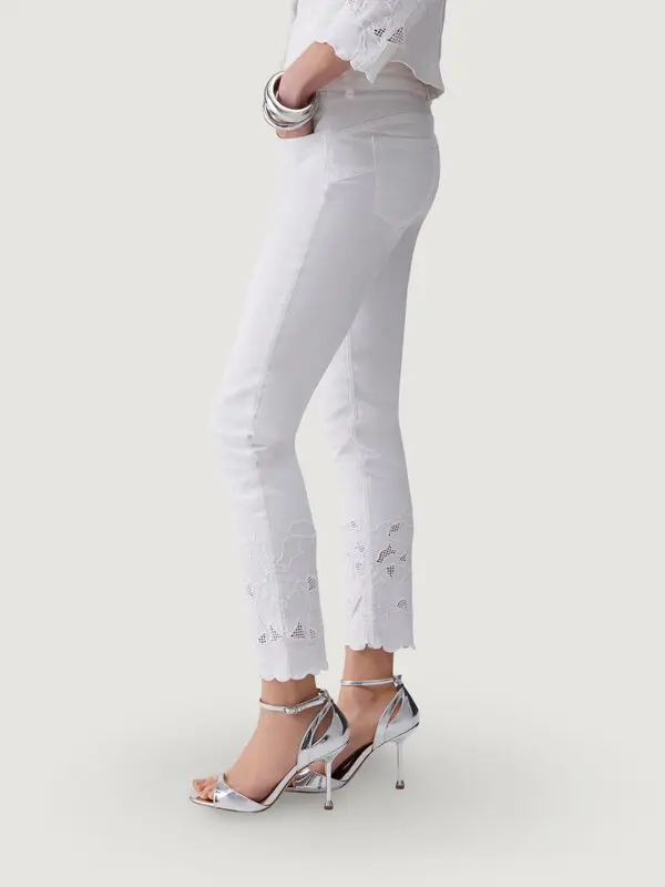 Liu Jo Slim Fit Cotton Denim Jeans - White