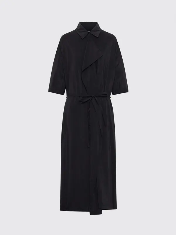 LEMAIRE Silk Blend Midi Shirt Dress With Oversized Fit And Wrap Style