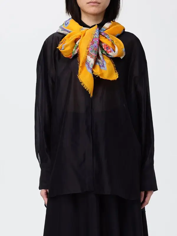 Etro Paisley Print Cashmere Blend Scarf