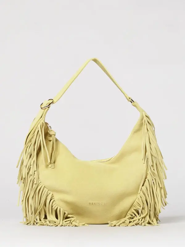 Orciani Isola Fringed Suede Bag - Yellow