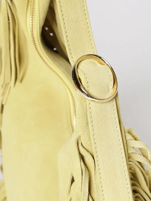 Orciani Isola Fringed Suede Bag - Yellow