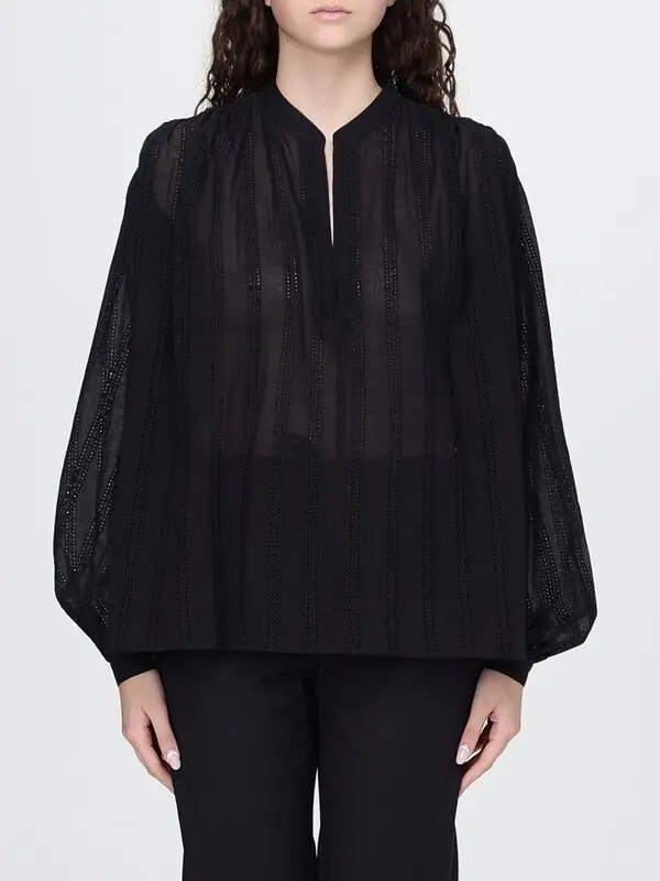 SEMICOUTURE Cotton Blouse With Embroidery