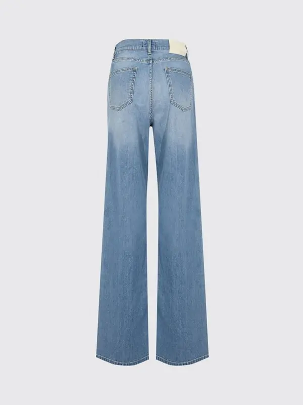 FAY Cotton Blend Denim Flared Jeans