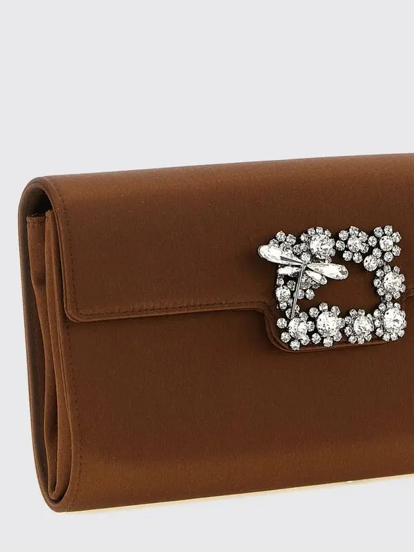 ROGER VIVIER Mini Satin Bucket Bag With Jewel Buckle