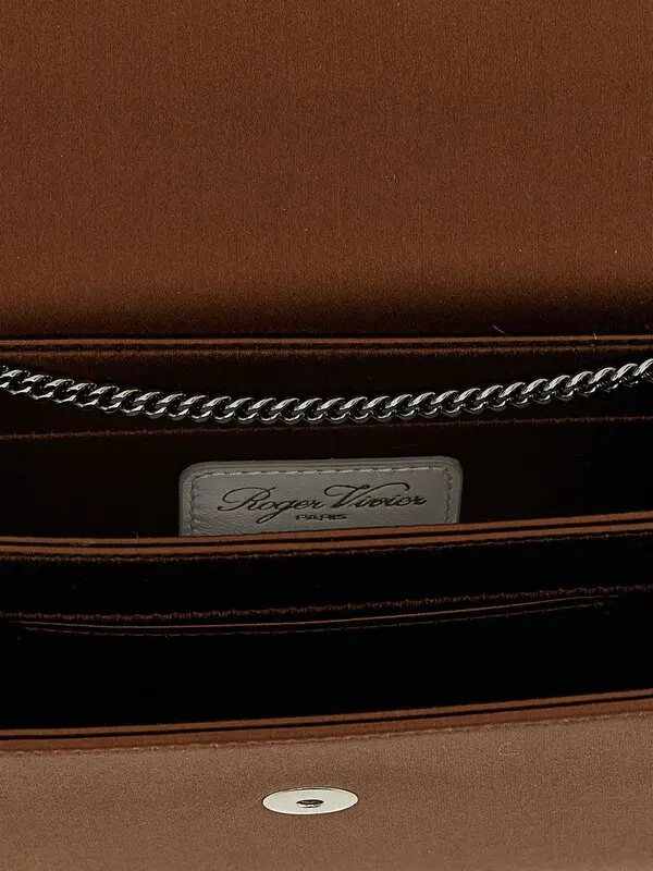 ROGER VIVIER Mini Satin Bucket Bag With Jewel Buckle