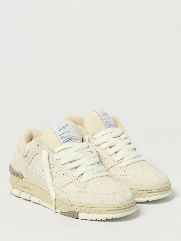 Axel Arigato Area Lo Calfskin Leather And Suede Sneakers - Beige