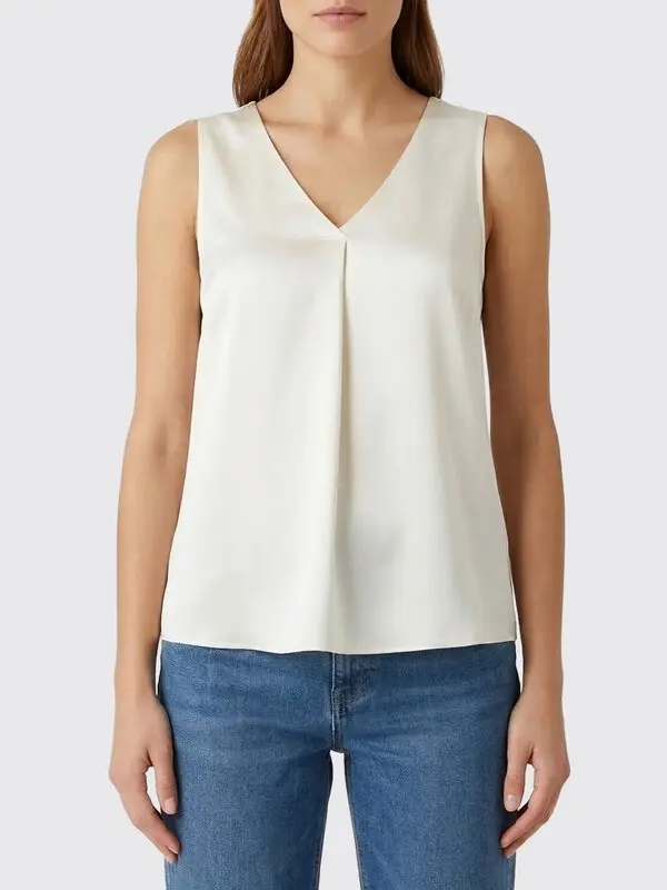 Emporio Armani Stretch Silk V-neck Top