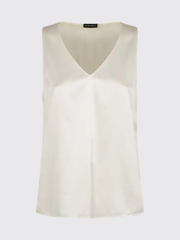 Emporio Armani Stretch Silk V-neck Top